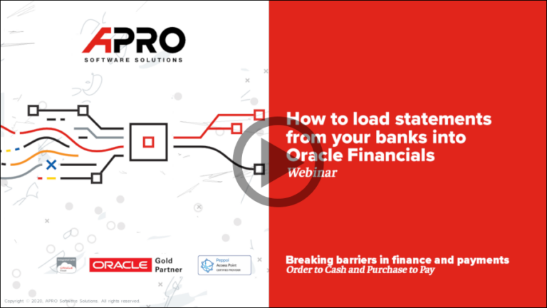 How to load statements from your banks into Oracle Financials - APRO